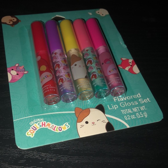 Squishmallows | Other | Nib Squishmallows 5piece Flavored Lip Gloss Set ...